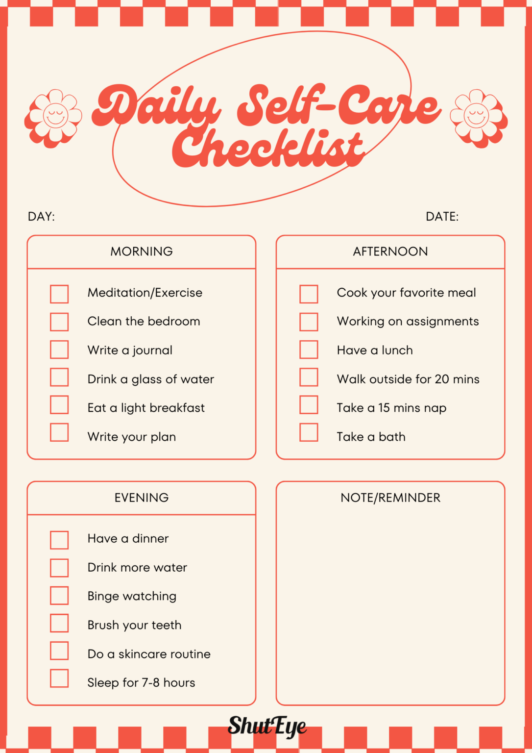 30+ Free Printable Self-Care Planner Templates For Well-Being