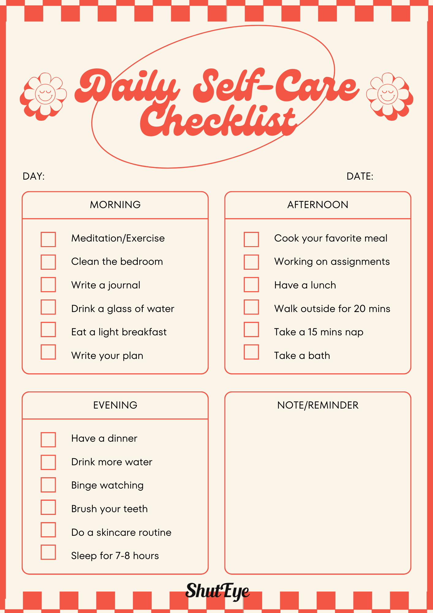 30+ Free Printable Self-Care Planner Templates For Well-Being