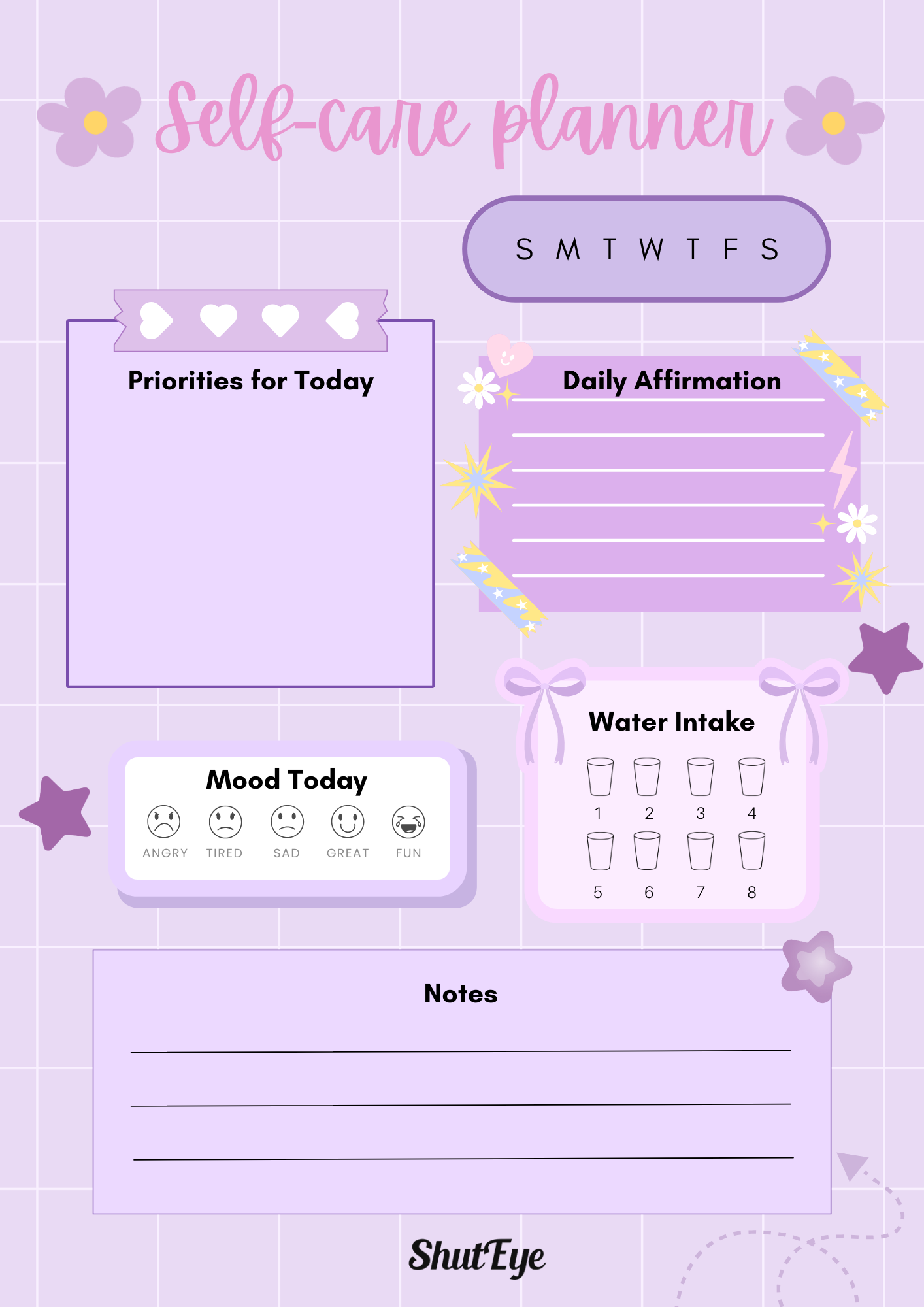 30+ Free Printable Self-Care Planner Templates For Well-Being