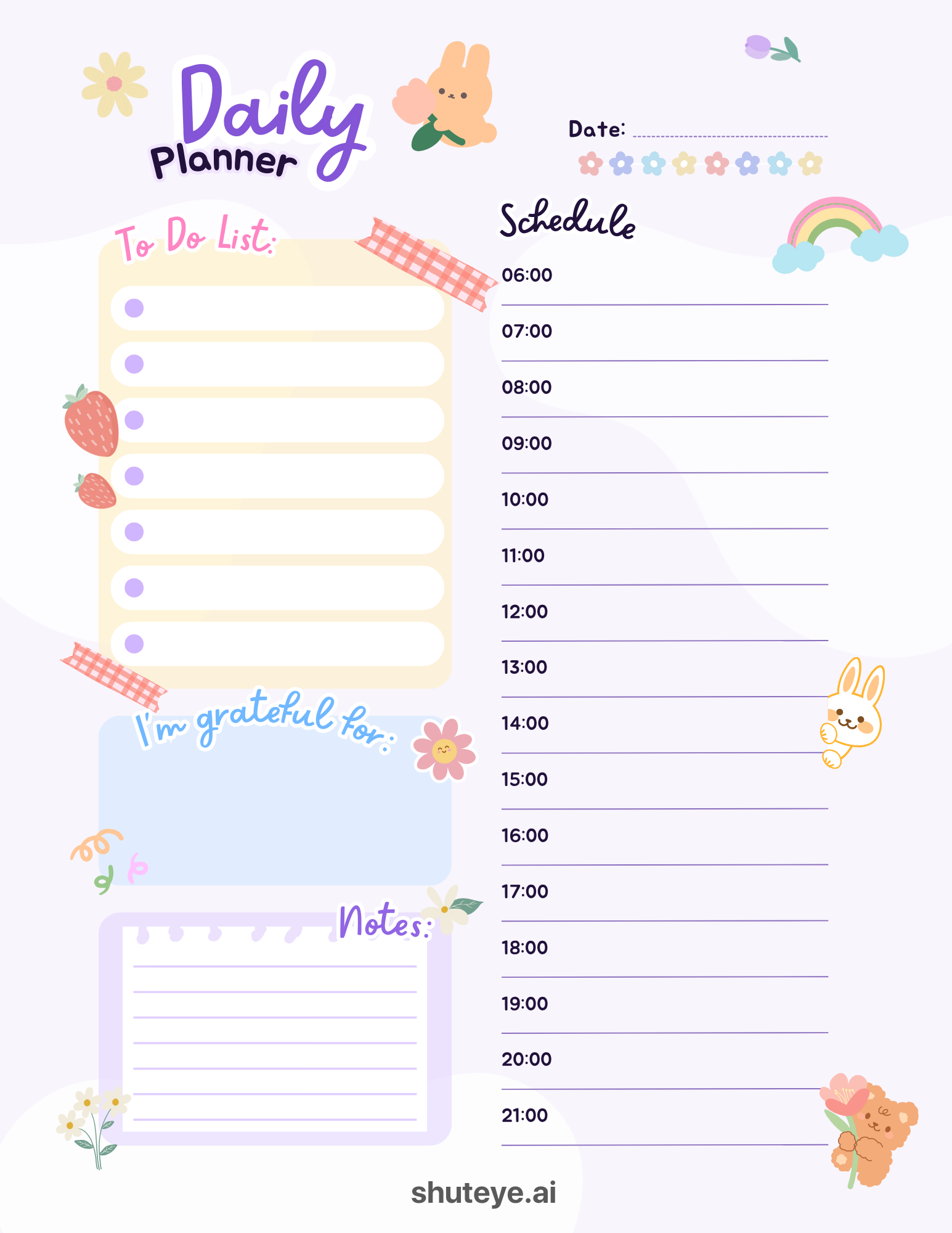 30+ Printable Daily Planner Templates With Free PDF Download