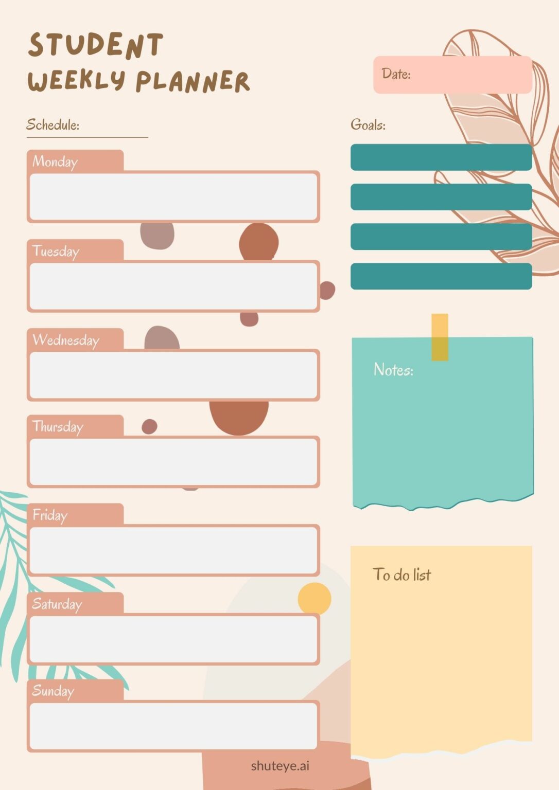 30 Best Free Student Digital Planner Templates for 2023 - ShutEye